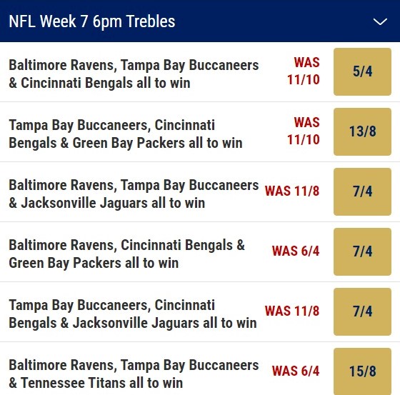 BOYLE Sports Blog | Week 7 NFL Picks - Massive 7/4 Price Boost Treble